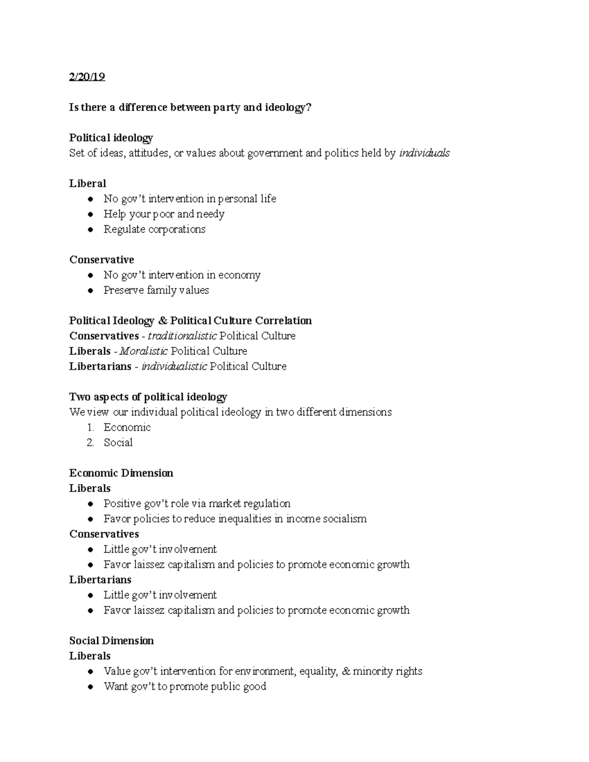 9 20 19 Lecture Notes Professor Brown 2 20 Is There A Difference 9-20-19-lecture-notes-professor-brown-2-20-is-there-a-difference
