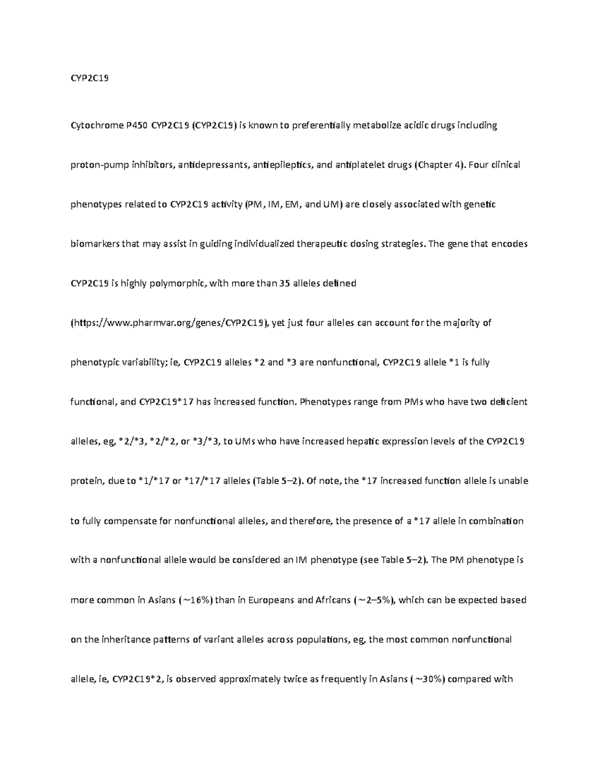 Codeine is a phenanthrene example - CYP2C Cytochrome P450 CYP2C19 ...