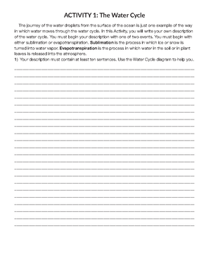 Groundwater activity worksheet - Groundwater Activity Worksheet ...