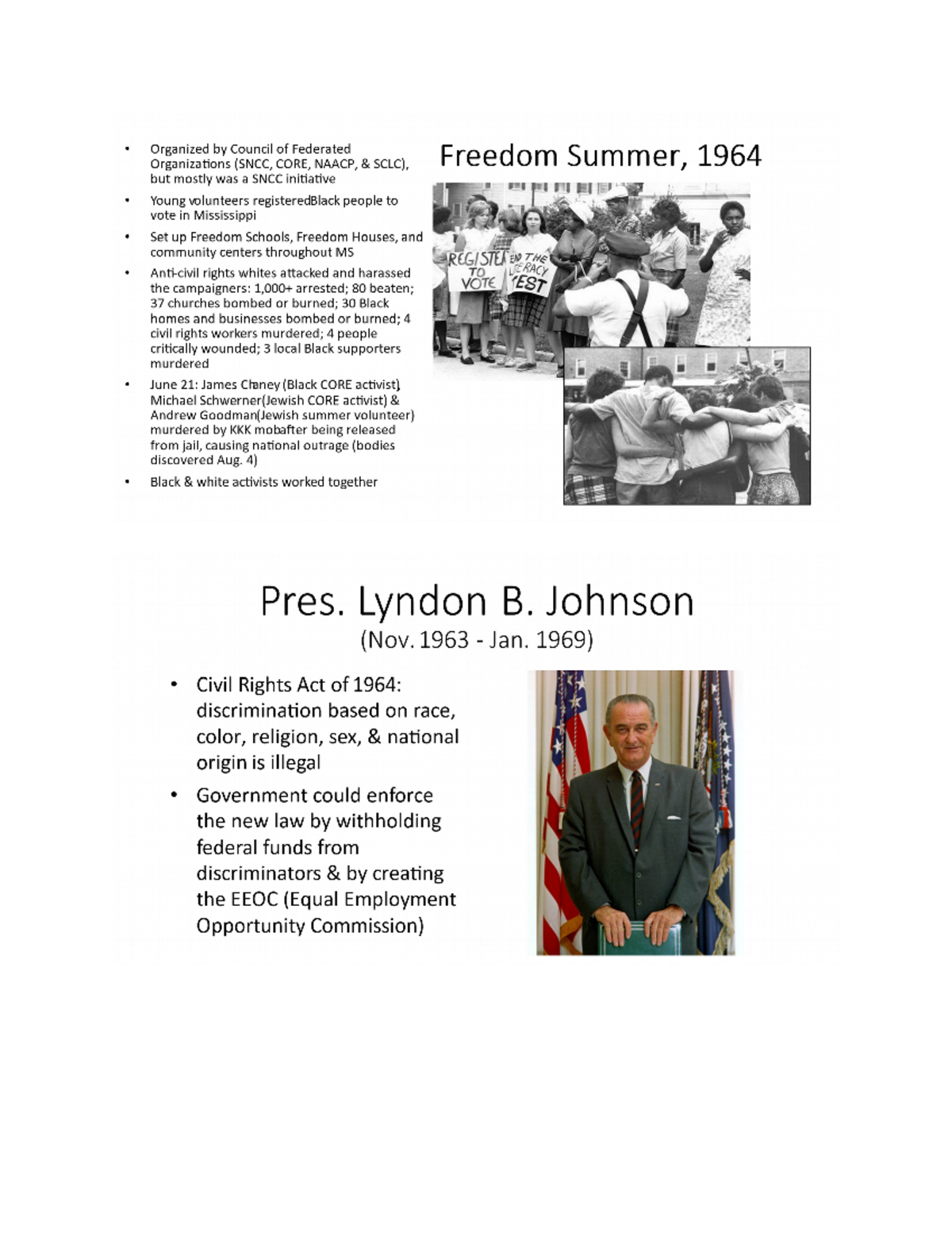 CH.8- Freedom Summer - These are lecture notes for the course AMH 2020 ...
