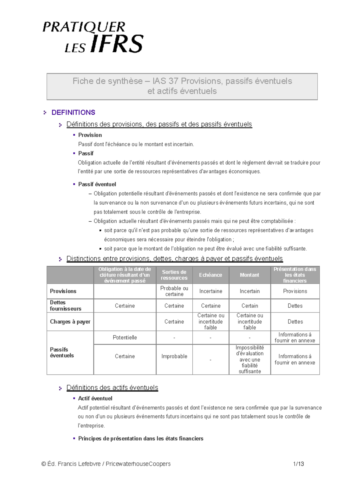 Ias-37-pdf compress - Fiche de synthèse – IAS 37 Provisions, passifs ...