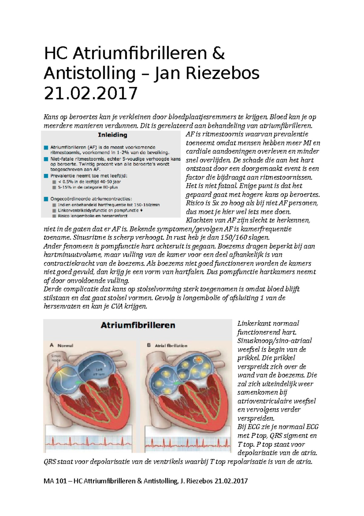 HC Atriumfibrilleren & Antistolling - HC Atriumfibrilleren &amp ...