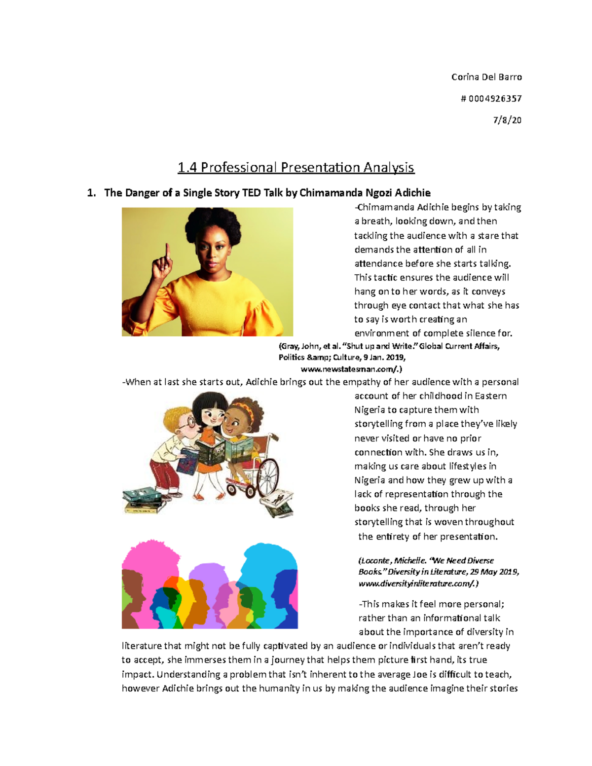 1.4 Professional Presentation Analysis: Assignment - Corina Del Barro ...