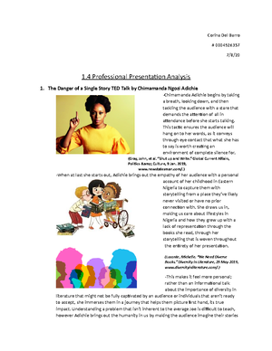 TED Talk Analysis Assignment - Objective You can learn a great deal ...