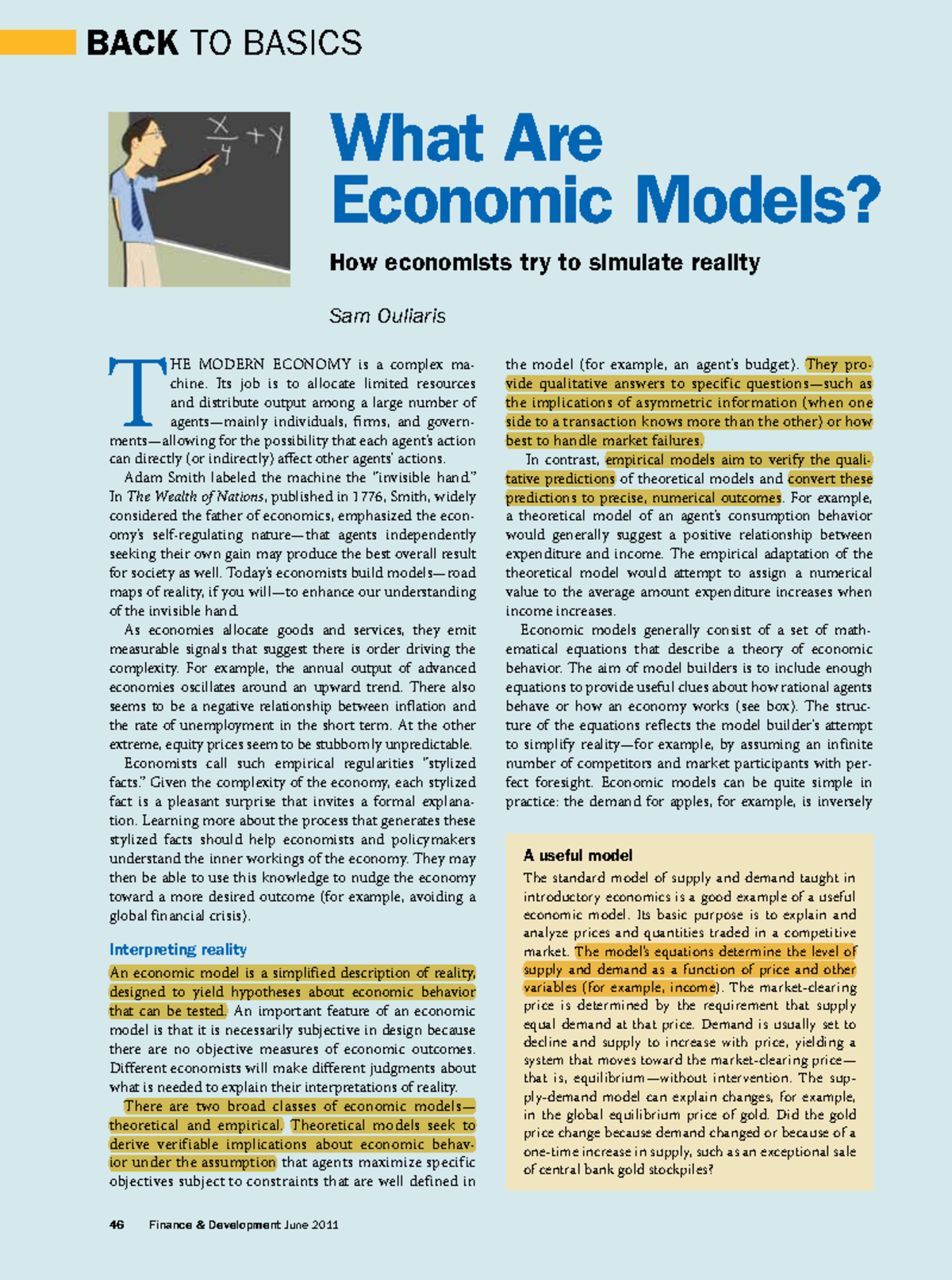 What are economic models - 46 Finance & Development June 2011 in BRIEF ...