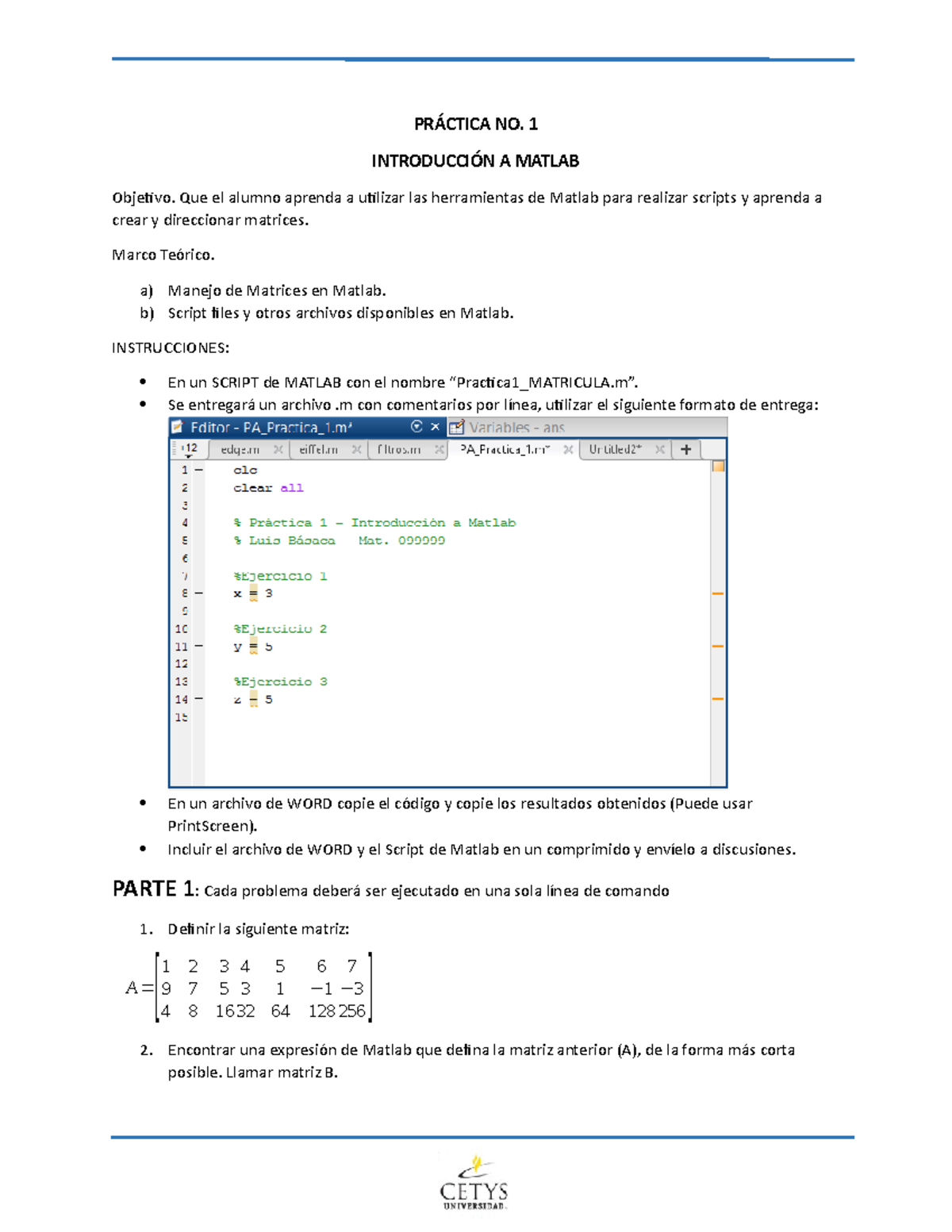 PA Práctica 1 - 2017 - Practica 1 de programación avanzada en MATLAB ...