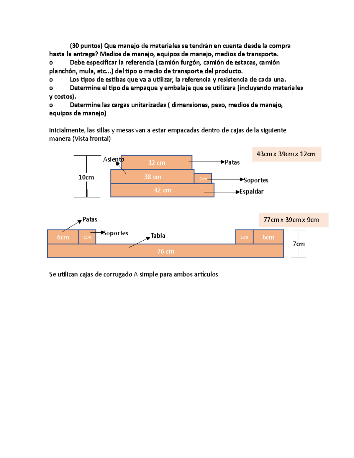 ILogistica Taller - hjhb - (30 puntos) Que manejo de materiales se ...