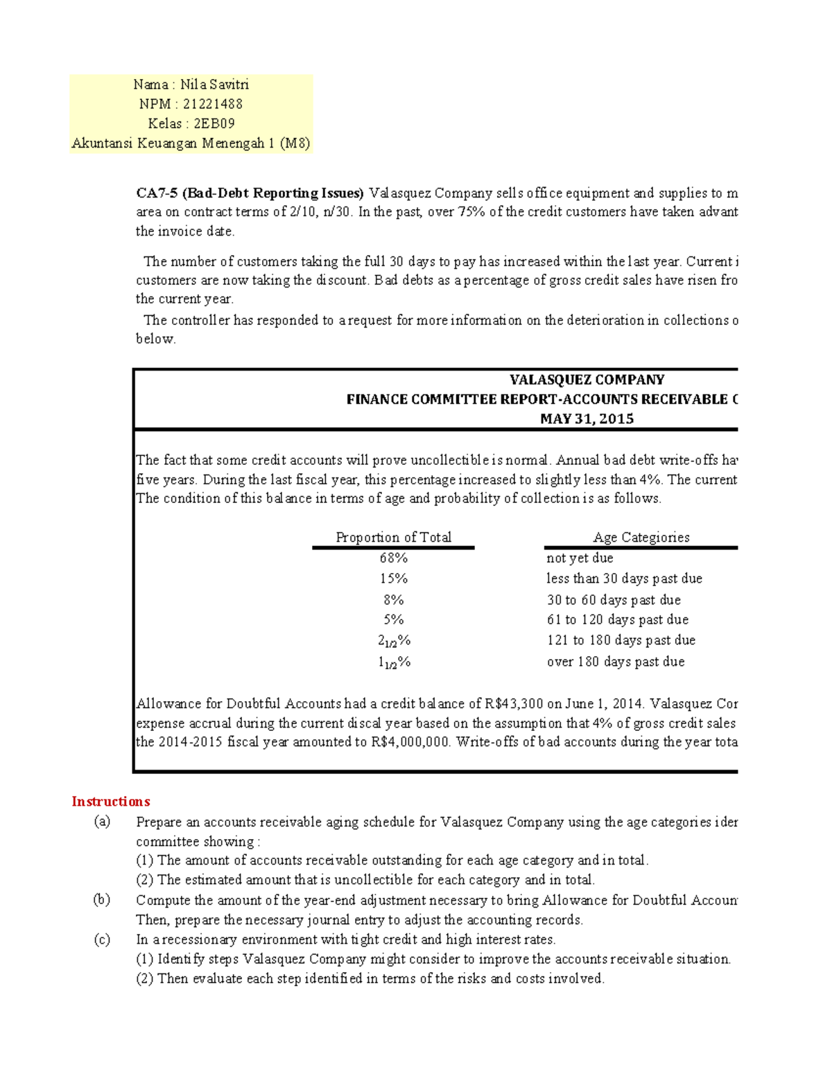 M8 Nila Savitri 21221488 2EB09 (AKM 1) - 1 1/2% Age Categiories not yet ...