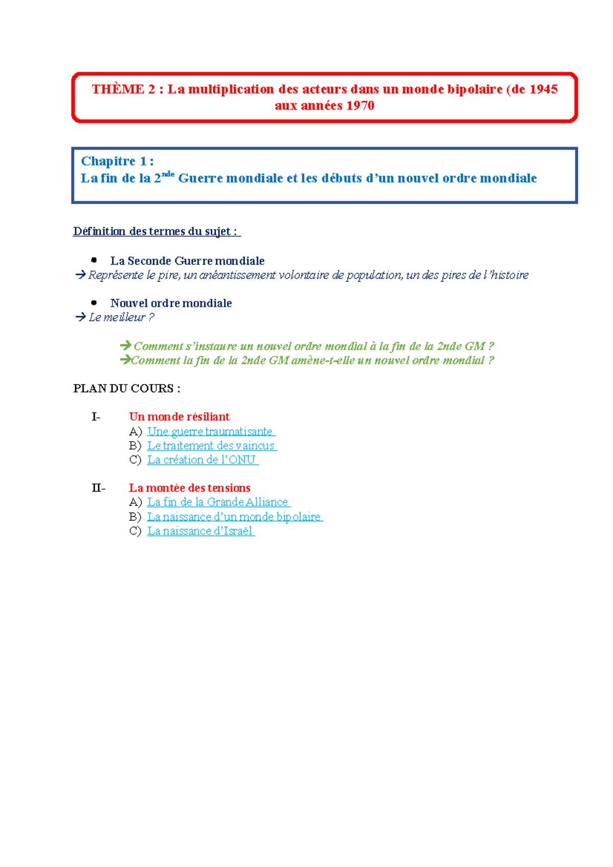 Fiche Thème 2 Chapitre 1 - Définition des termes du sujet : La Seconde ...