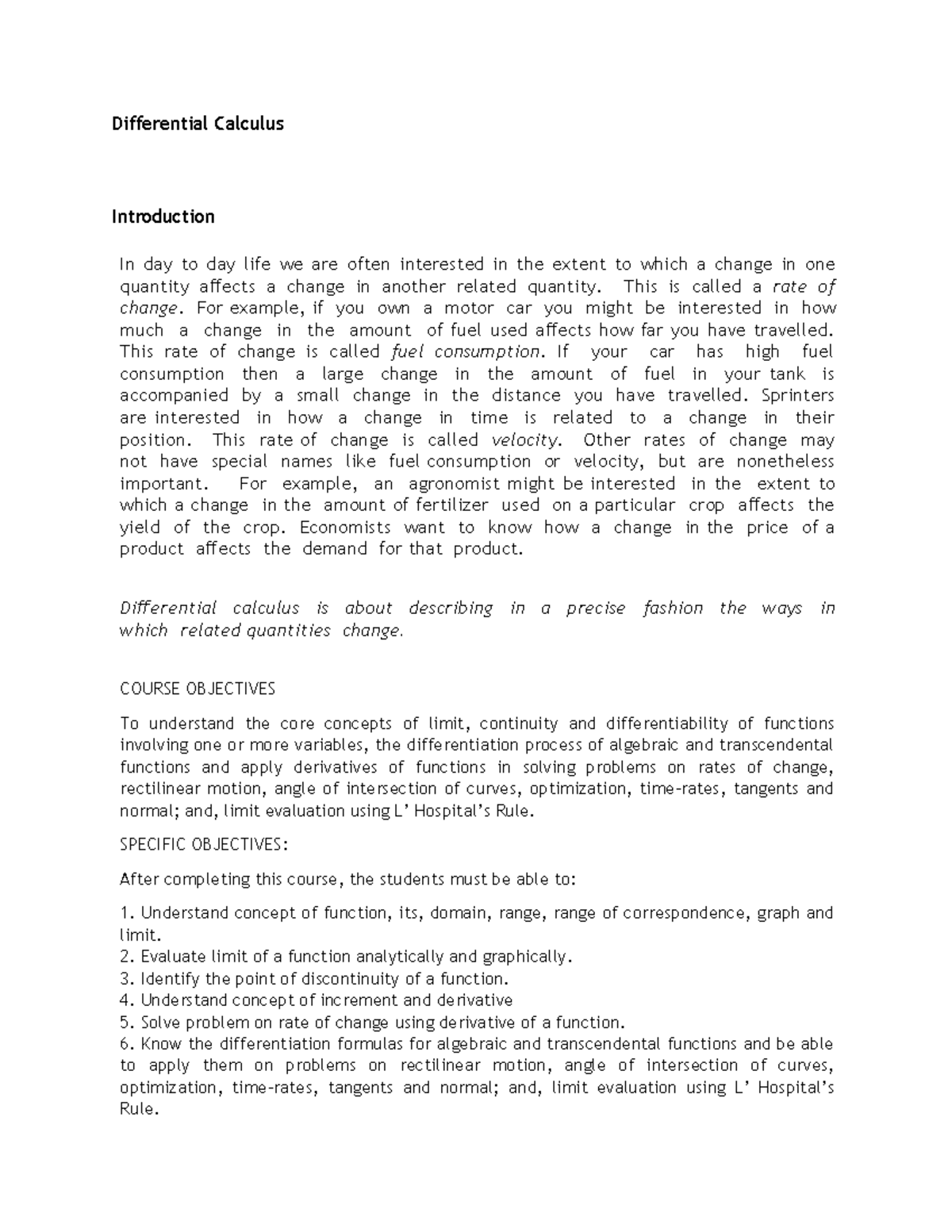 Differential-Calculus-Functions - Differential Calculus Introduction In ...