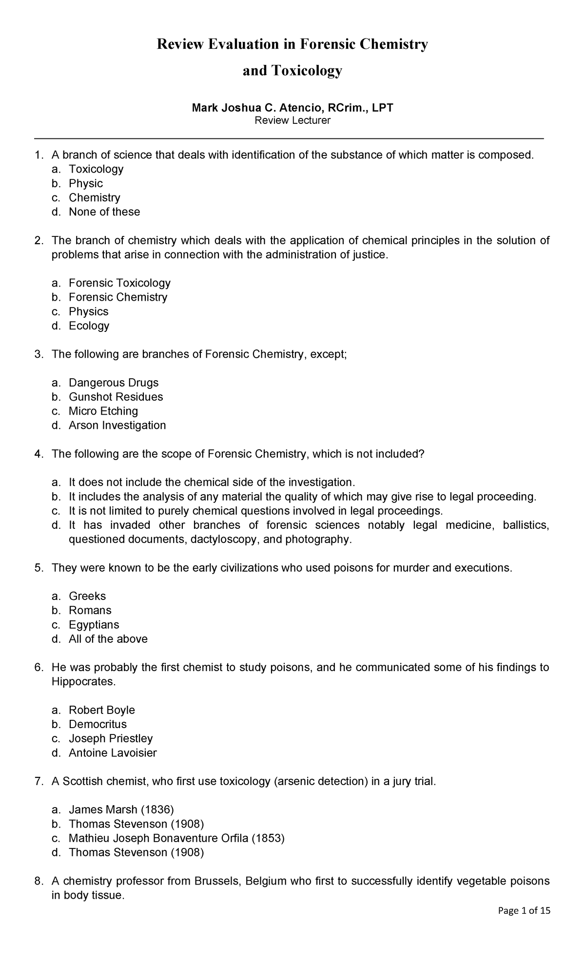 Forensic-chemistry-and-toxicology compress - Review Evaluation in ...