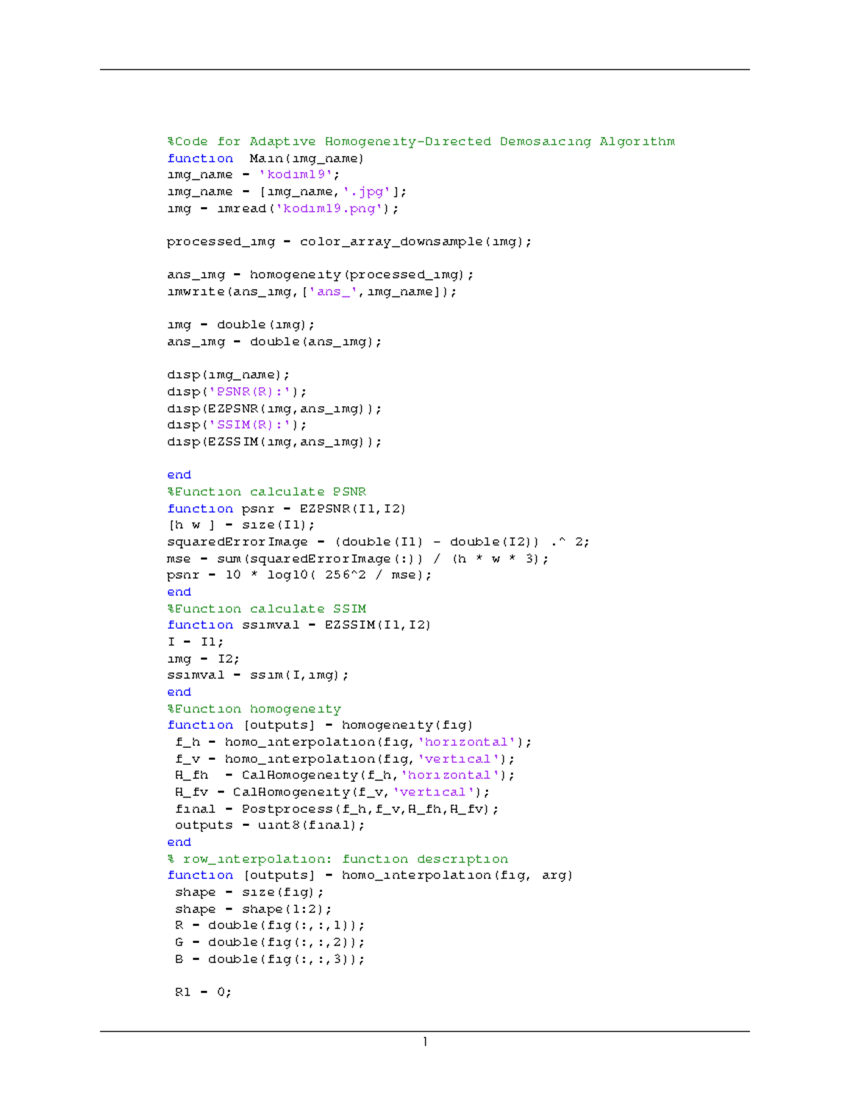 Adaptive Homogeneity-Directed - jpg']; img = imread('kodim19 ...
