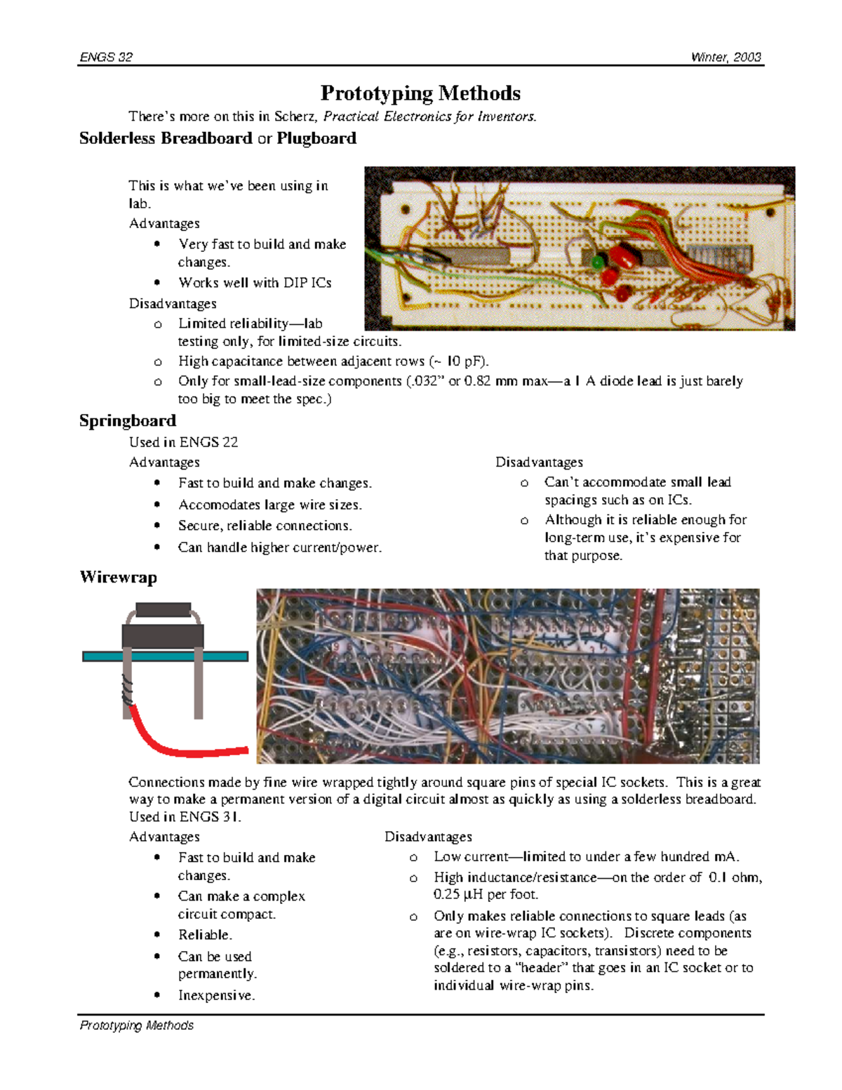 Prototyping pdf - Prototyping Methods There’s more on this in Scherz, Practical Electronics for ...