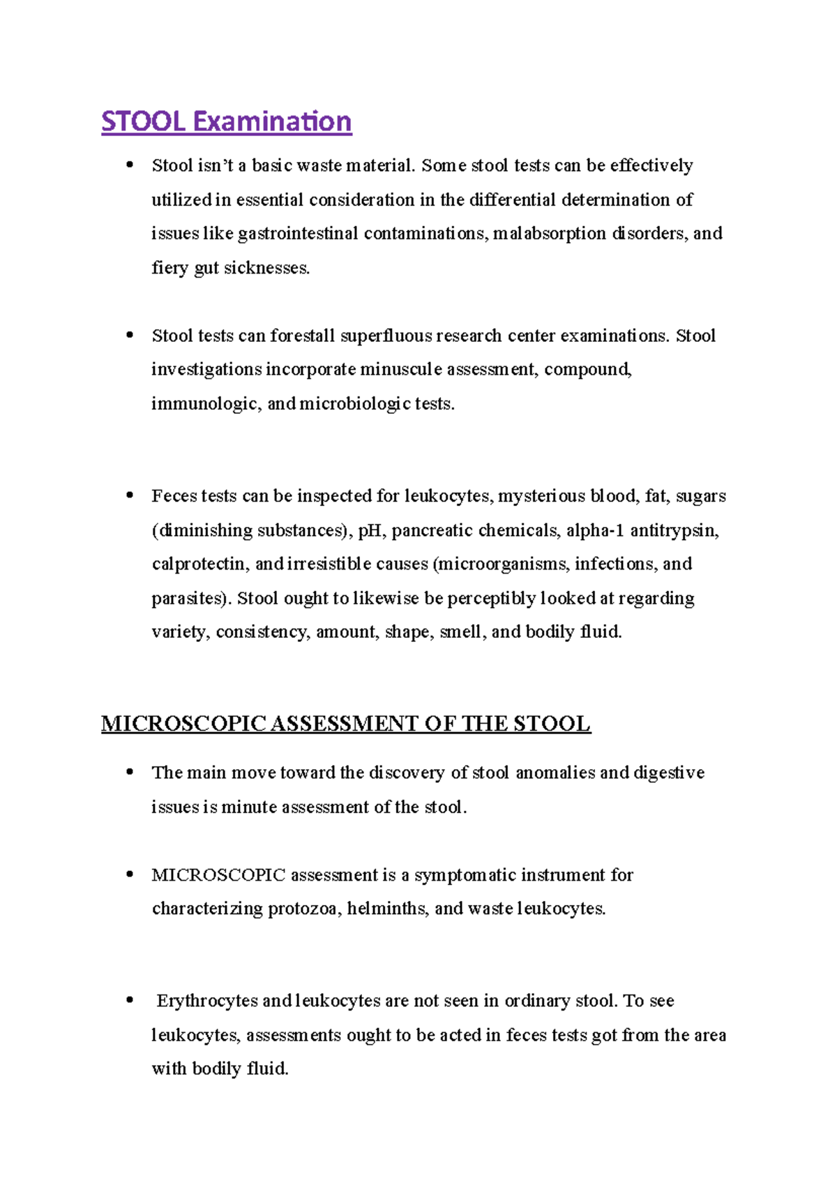 Stool Examination It Is Useful Lecture Notes STOOL Examination stool-examination-it-is-useful-lecture-notes-stool-examination