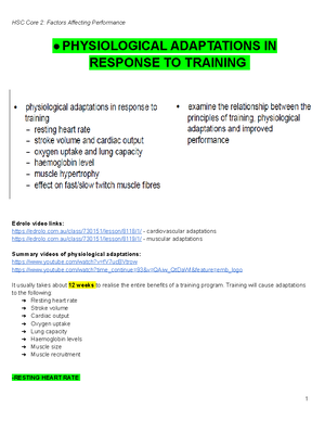 2020 Pdhpe Core 2 Factors Affecting Performance - How does training ...