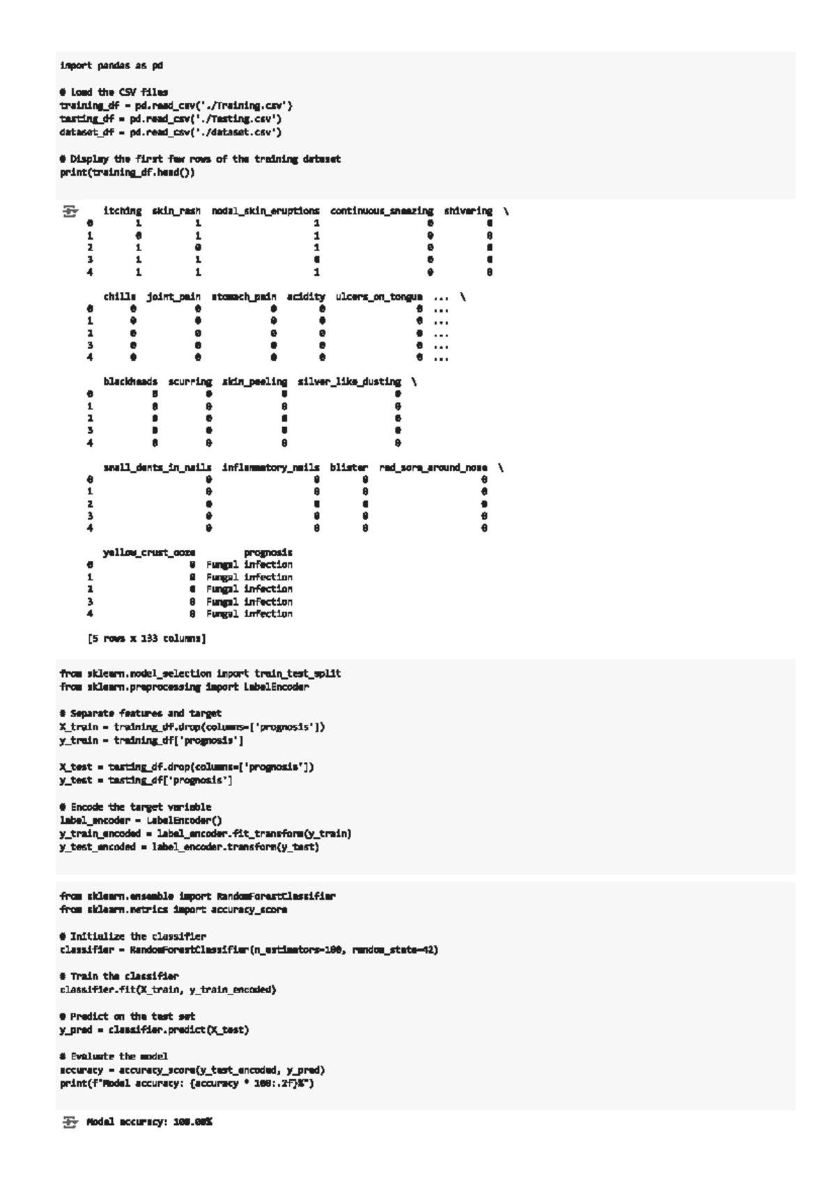 Chatbot - CHAT - import pandas as pd Load the CSV files training_df ...