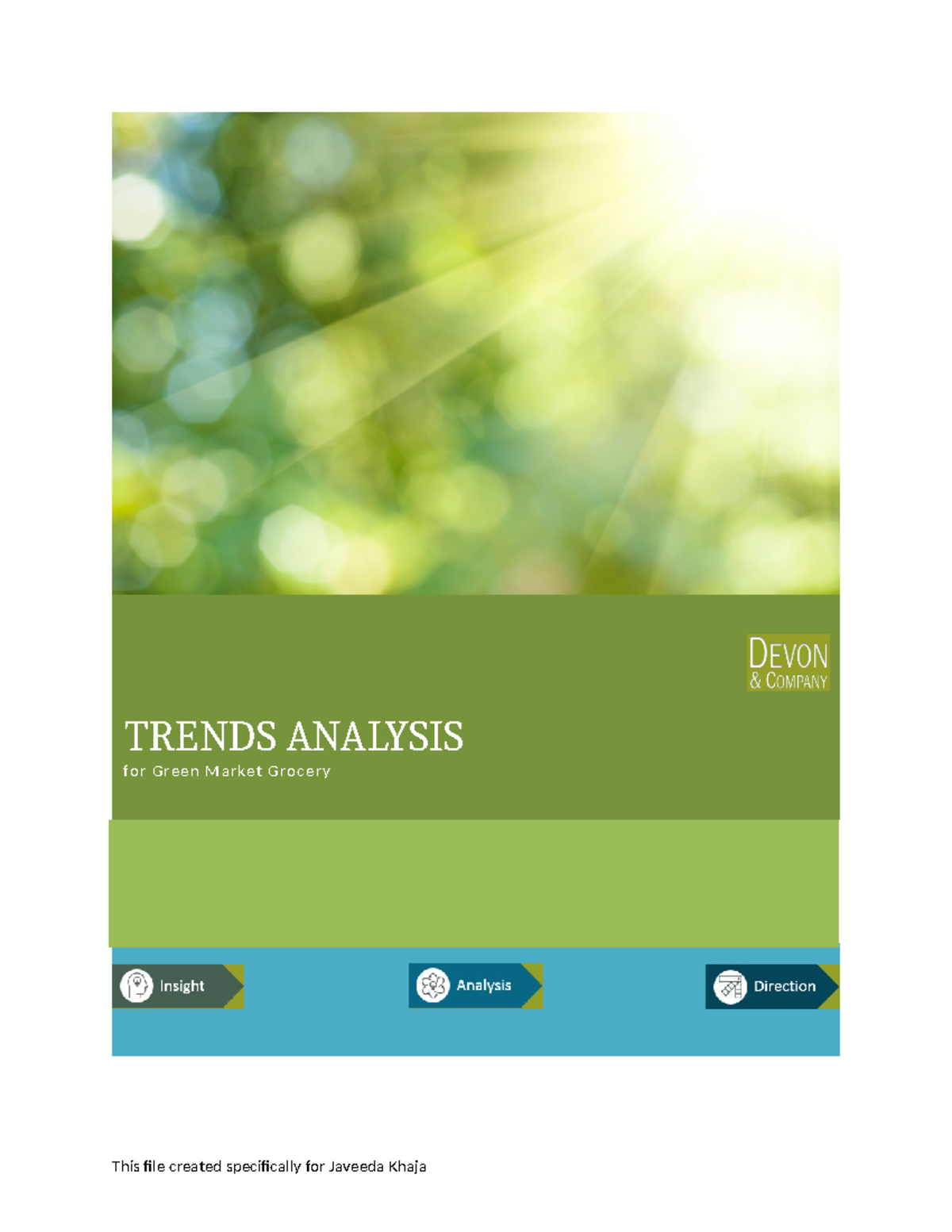 IL WD365 2021 CS1-3a Javeeda Khaja 2 - TRENDS ANALYSIS for Green Market ...