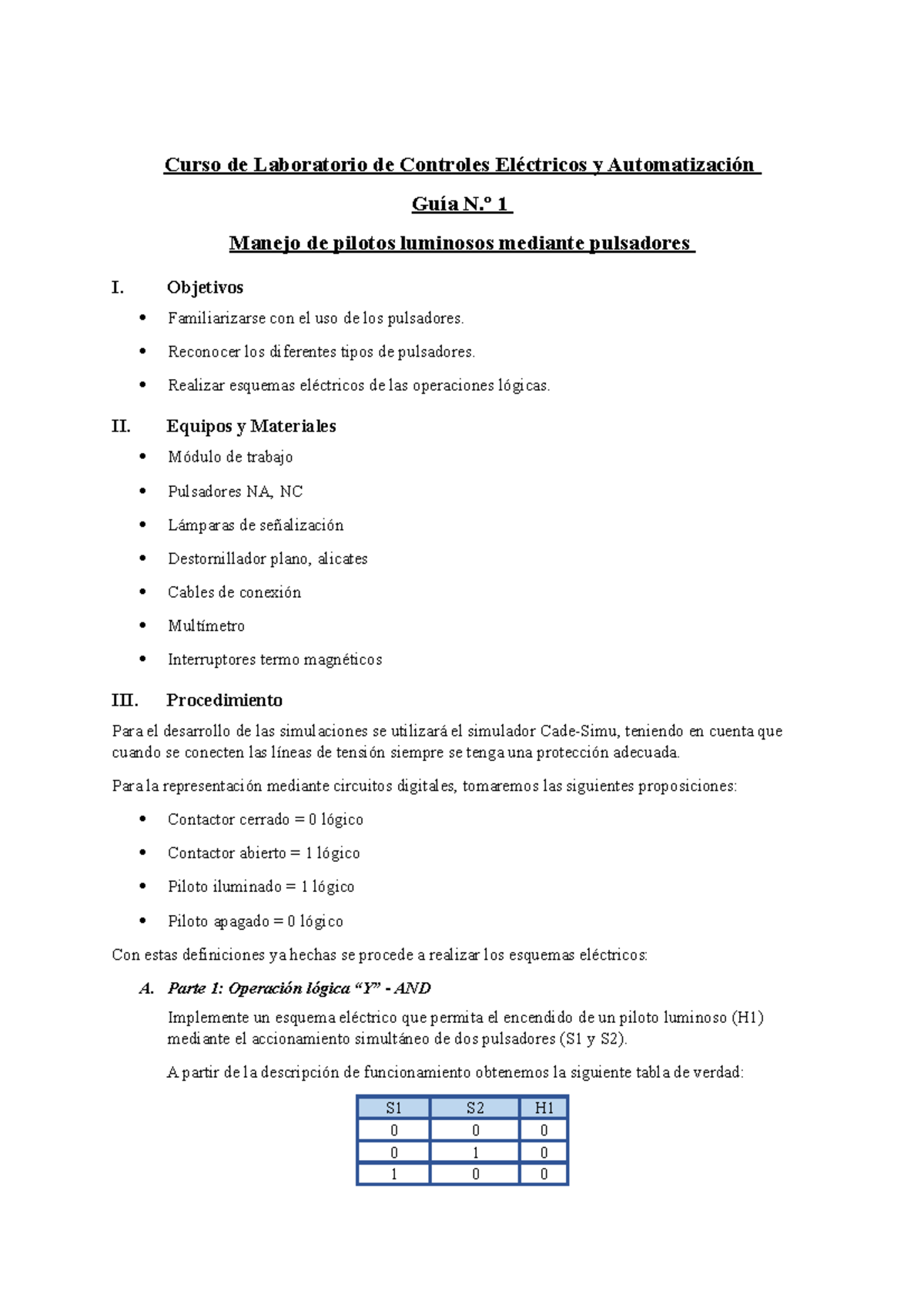 LAB N°1 - Controles Y Autmatizacion 1 - Curso de Laboratorio de ...