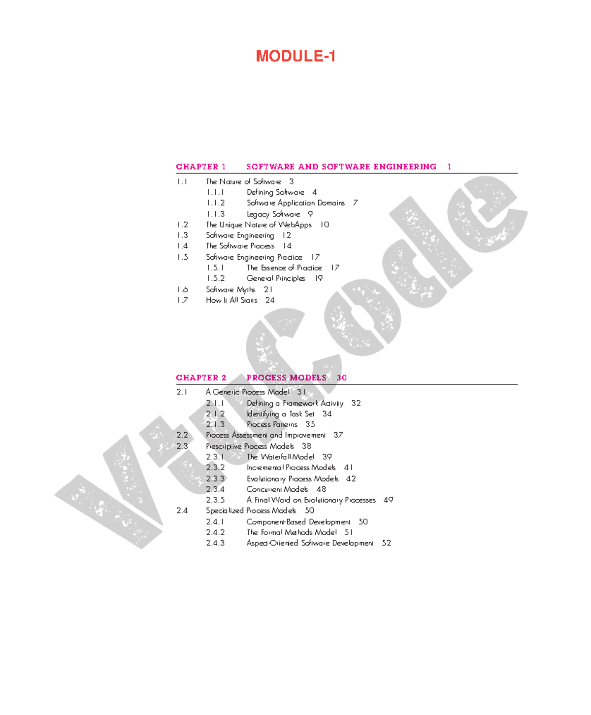 @vtucode - T ABLE OF C ONTENTS 2 Product and Process 60 ix CHAPTER 1 SOFTWARE AND SOFTWARE - Studocu