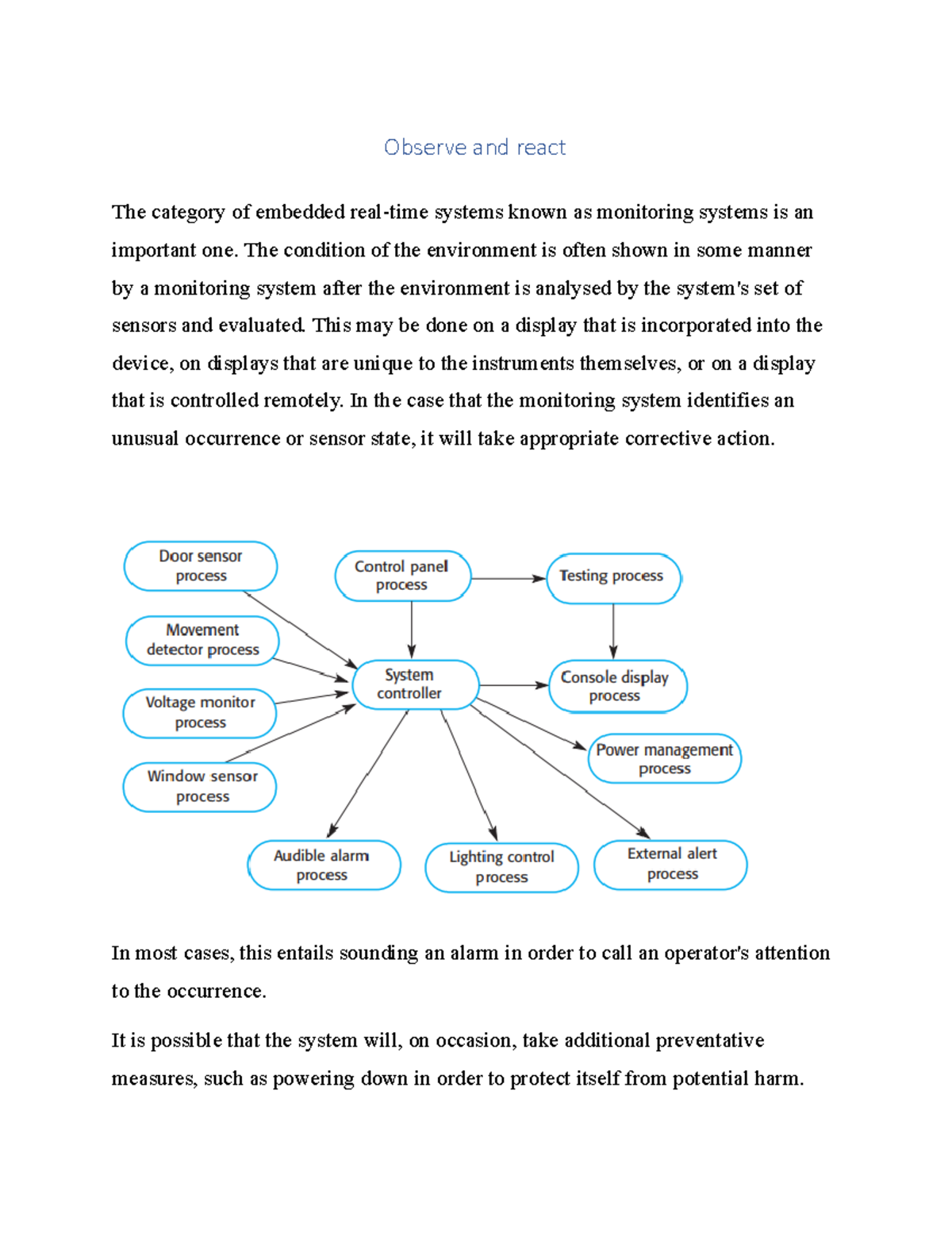 Observe and react - Observe and react The category of embedded real ...