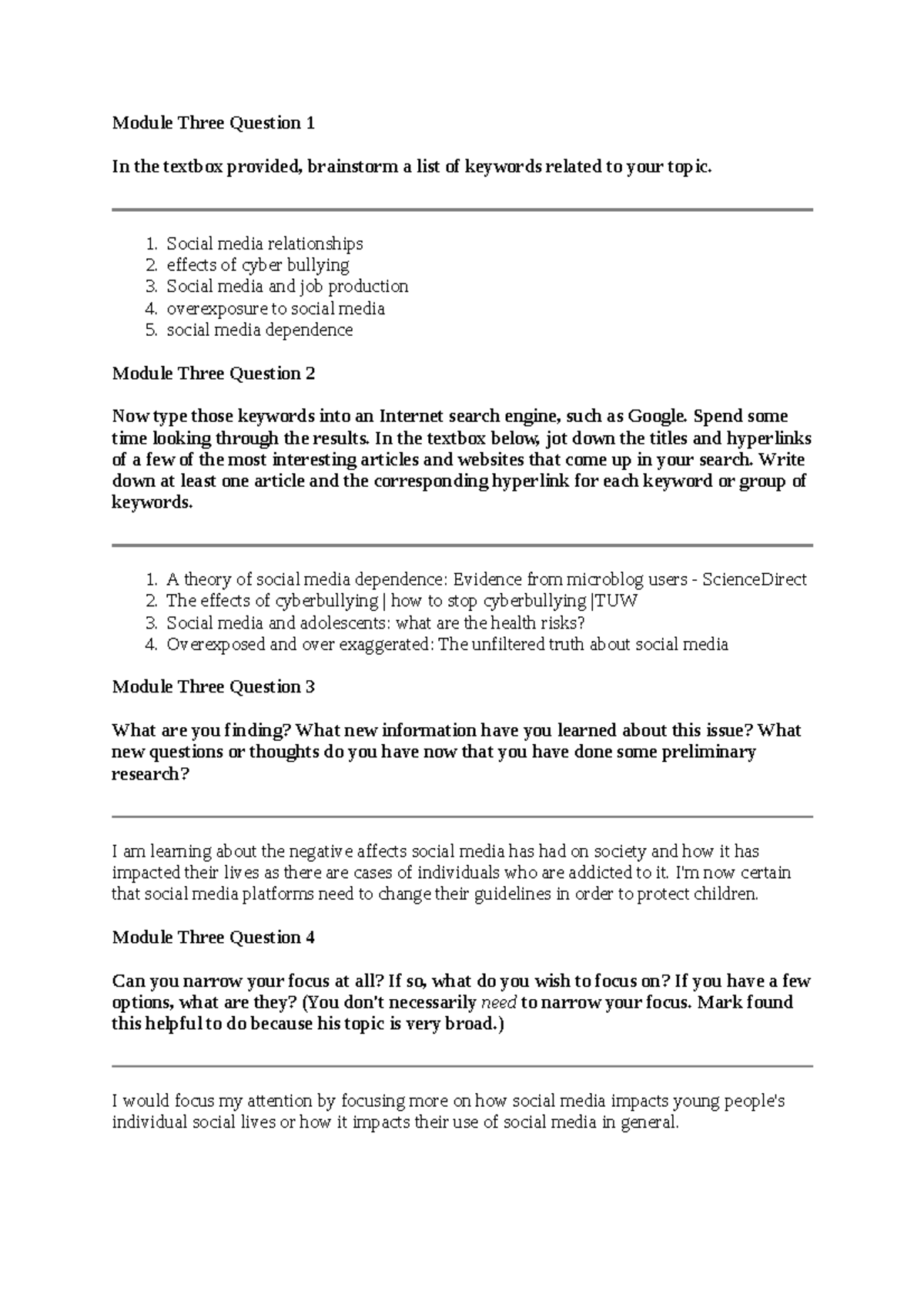 Scs Short Answers Scs200 Module Three Question 1 In The Textbox Provided Brainstorm A