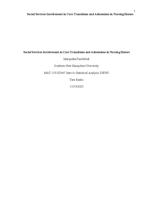 [Solved] Draft the Introduction section of your research study report - Intro to Statistical ...