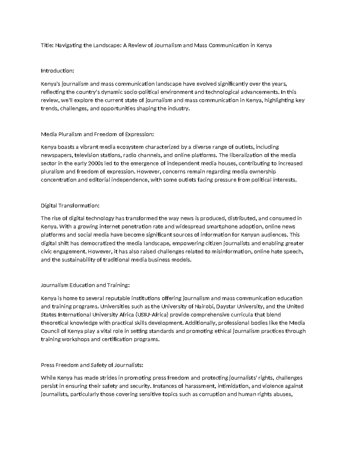 Journalism and Mass Communication review - In this review, we'll ...