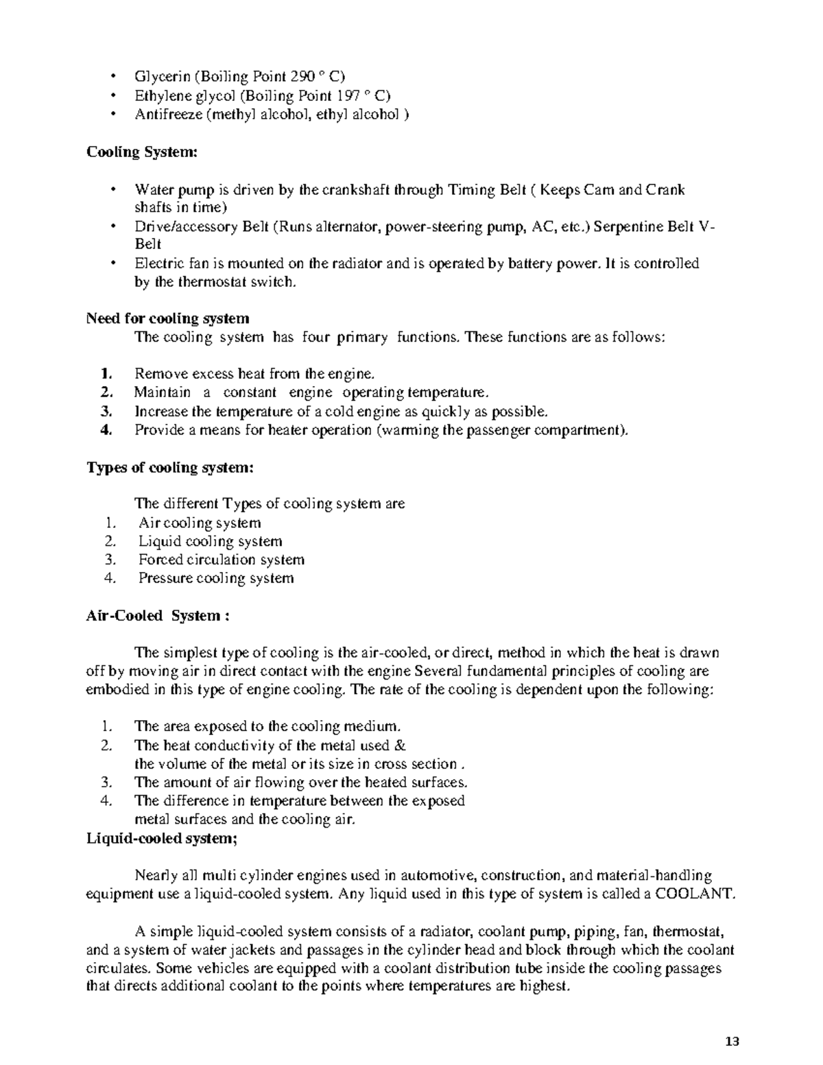 10 - Automobile Engineering Notes book starts with the topics covering ...