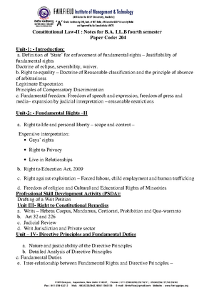 Writ petition of the writ of prohibition - Constitutional Law II - IPU ...