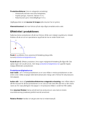Sammanfattning Arbetsmarknadskunskap 1 - AT1040 - SU - Studocu