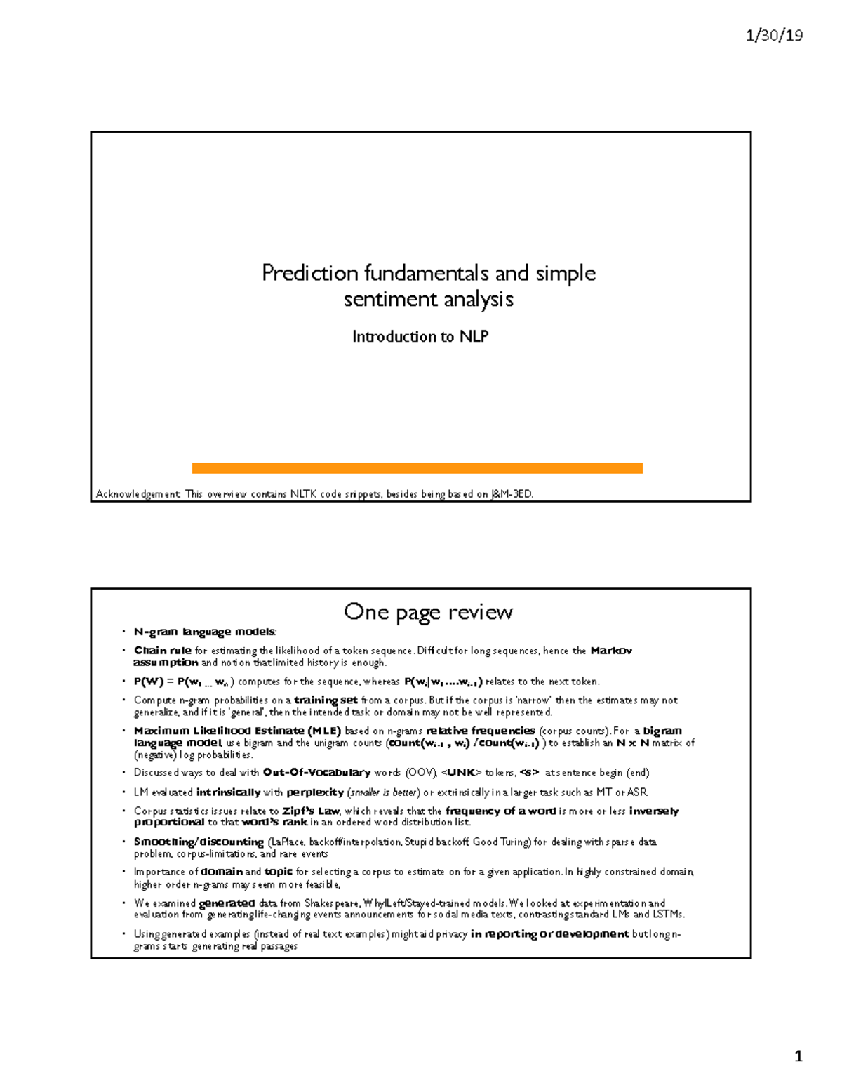 (5) Prediction Fundamentals and Sentiment Analysis - Prediction fundamentals and simple ...