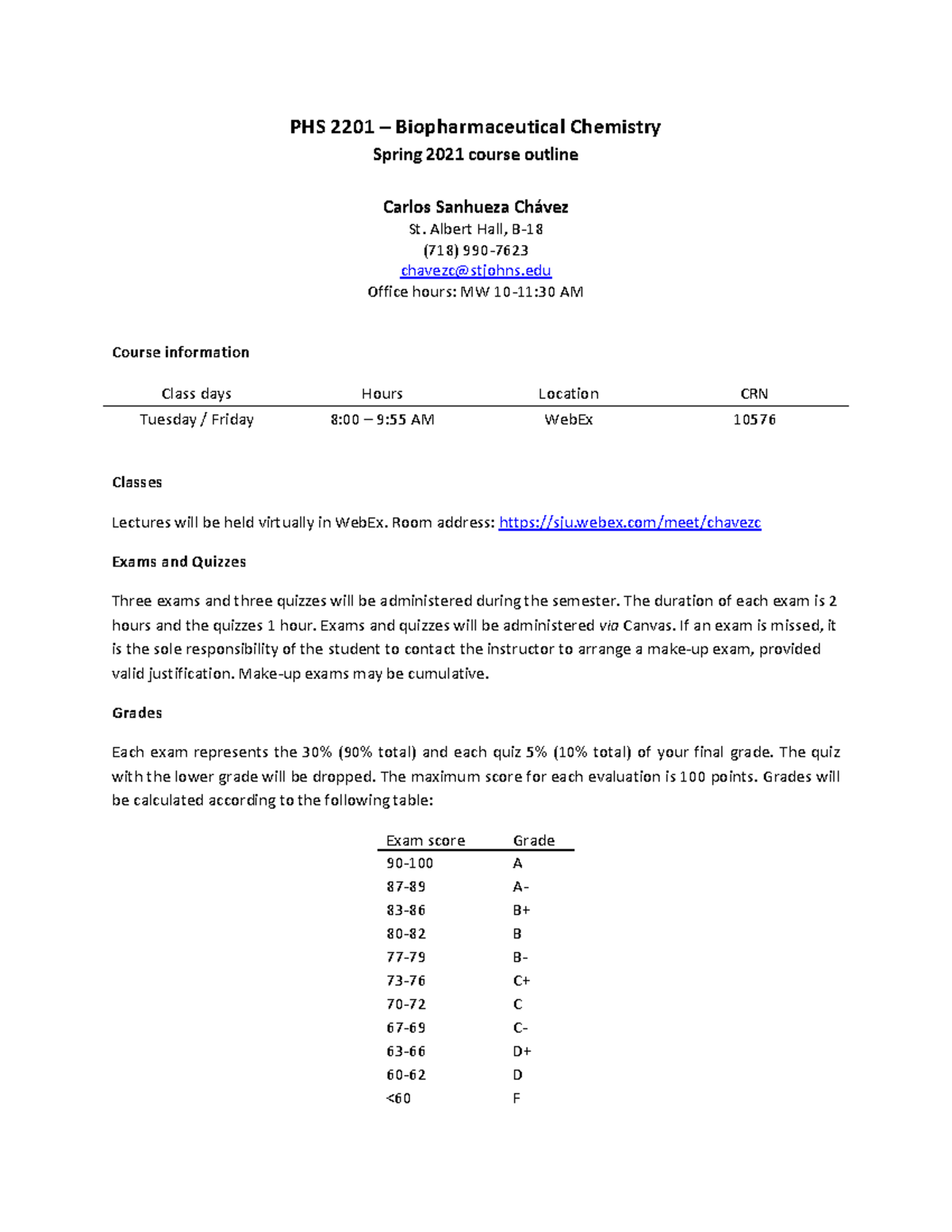 PHS 2201 Biopharmaceutical Chemistry - PHS 2201 – Biopharmaceutical ...