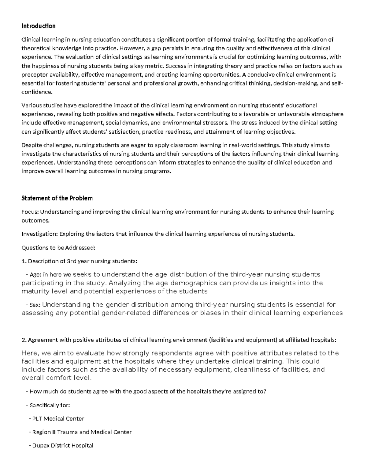 Introduction-1 - Introduction Clinical learning in nursing education ...