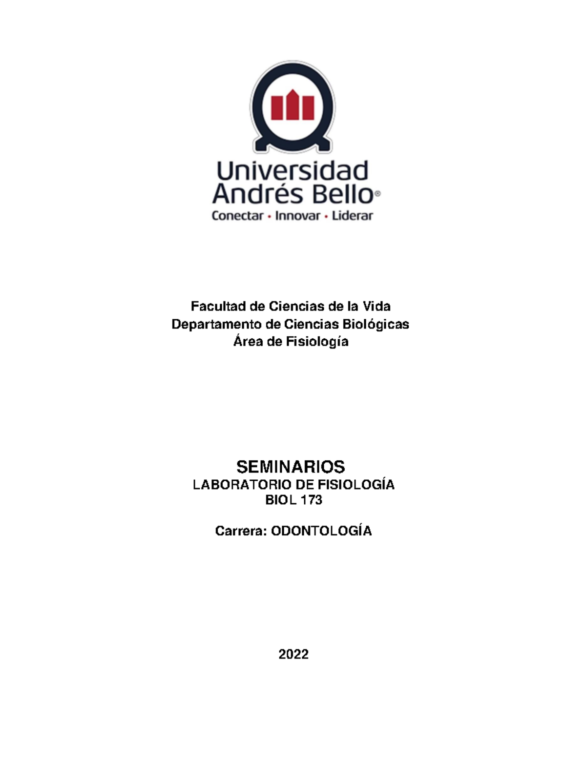 GUIA DE Laboratorio BIOL 173-2022 - Facultad de Ciencias de la Vida ...