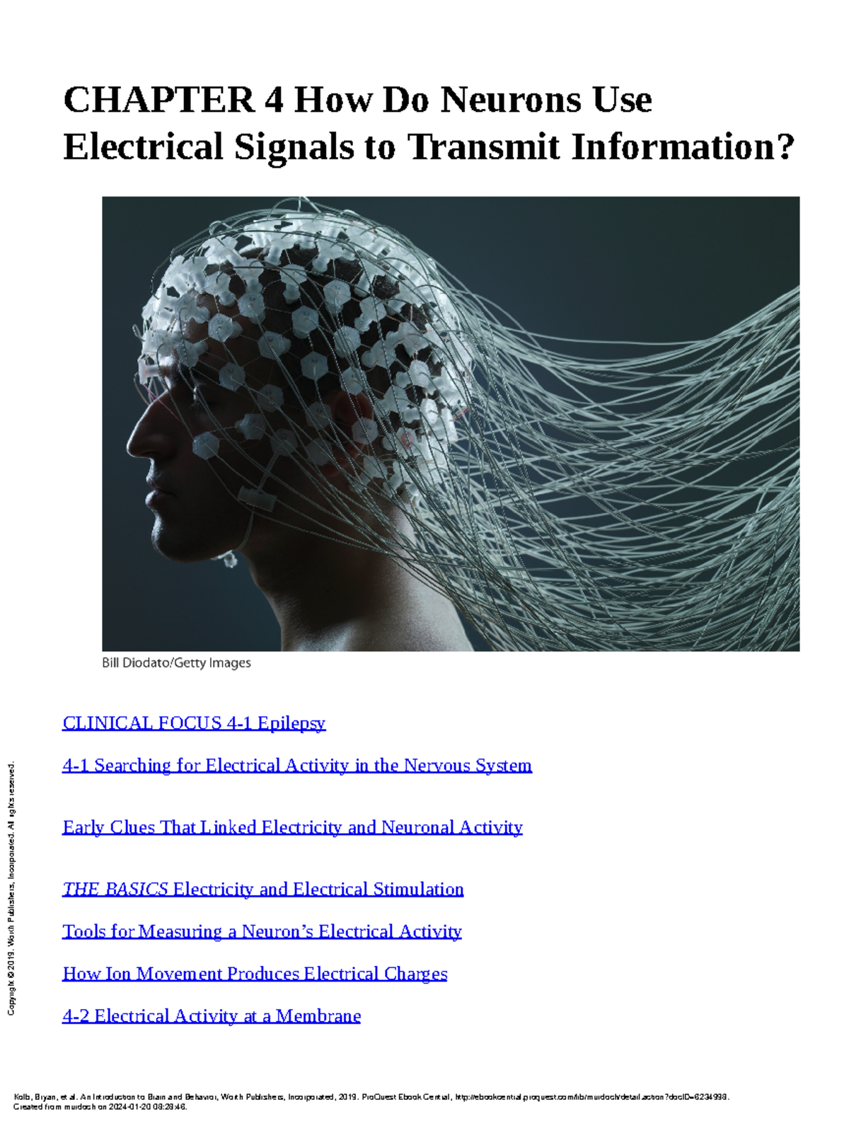 PSY251 Brain and Behavior Textbook Chapter 4 - CHAPTER 4 How Do Neurons ...