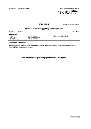 IOP3702 Assignment Feedback - Tutorial Letter 201/3/ Personnel ...