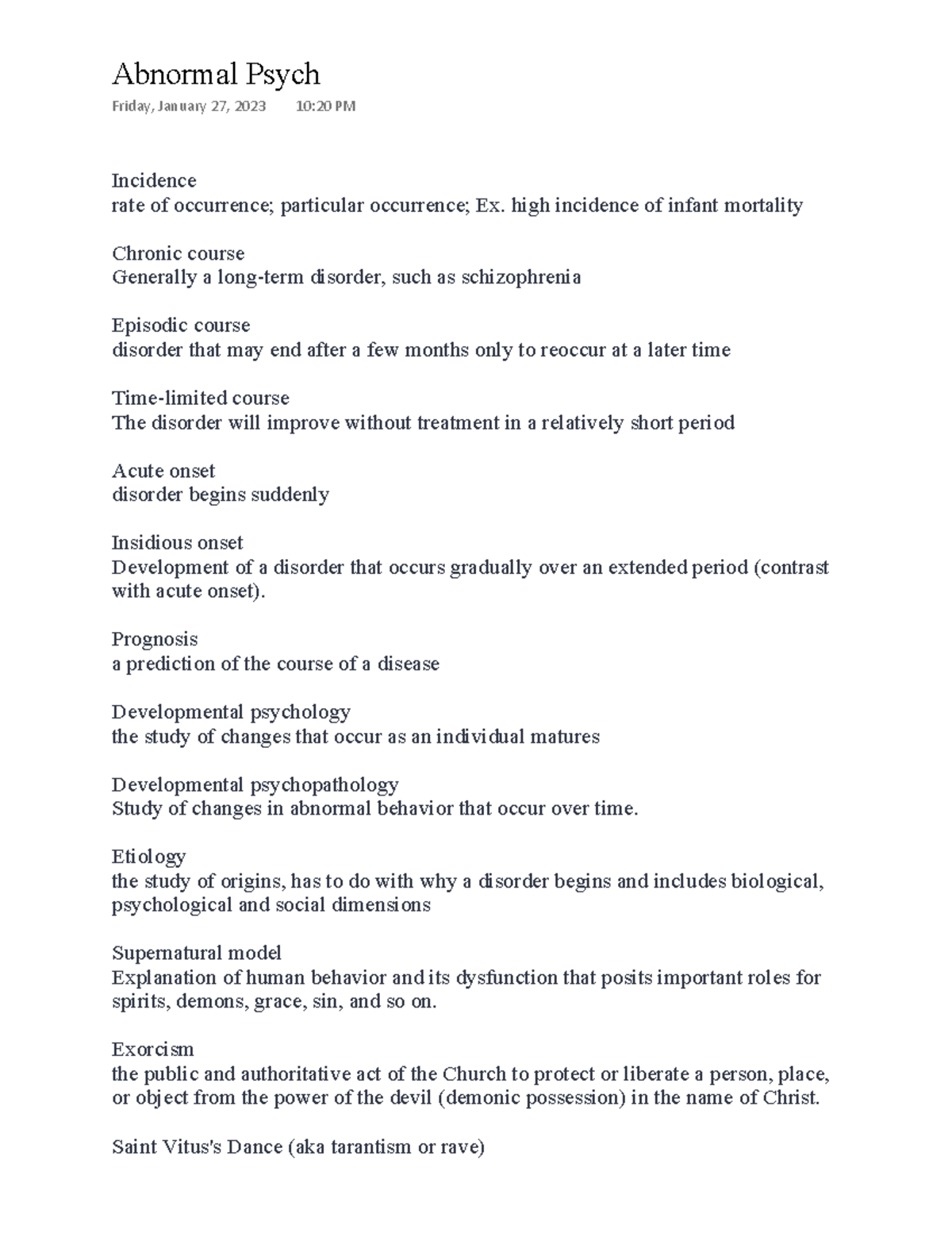 Abnormal Psychchology Lecture 20 - Incidence rate of occurrence ...