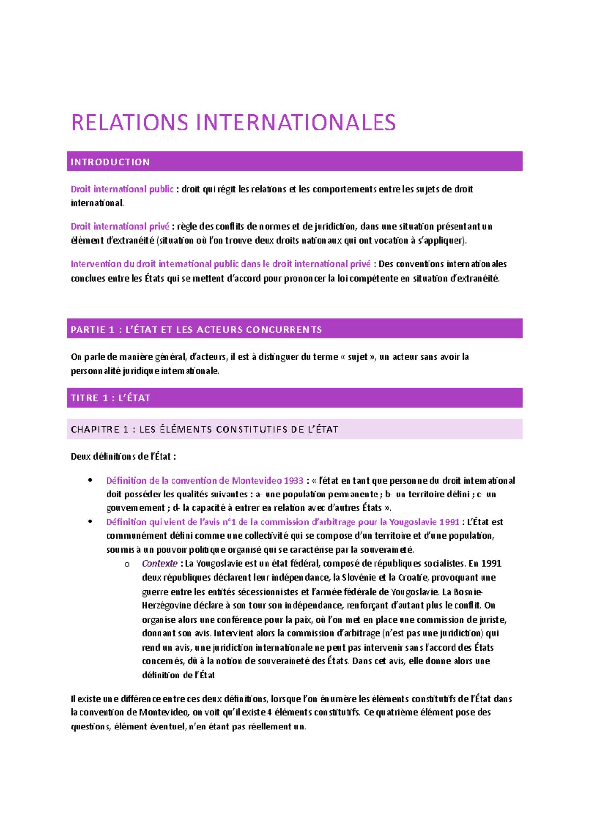 Relations internationales - RELATIONS INTERNATIONALES INTRODUCTION ...