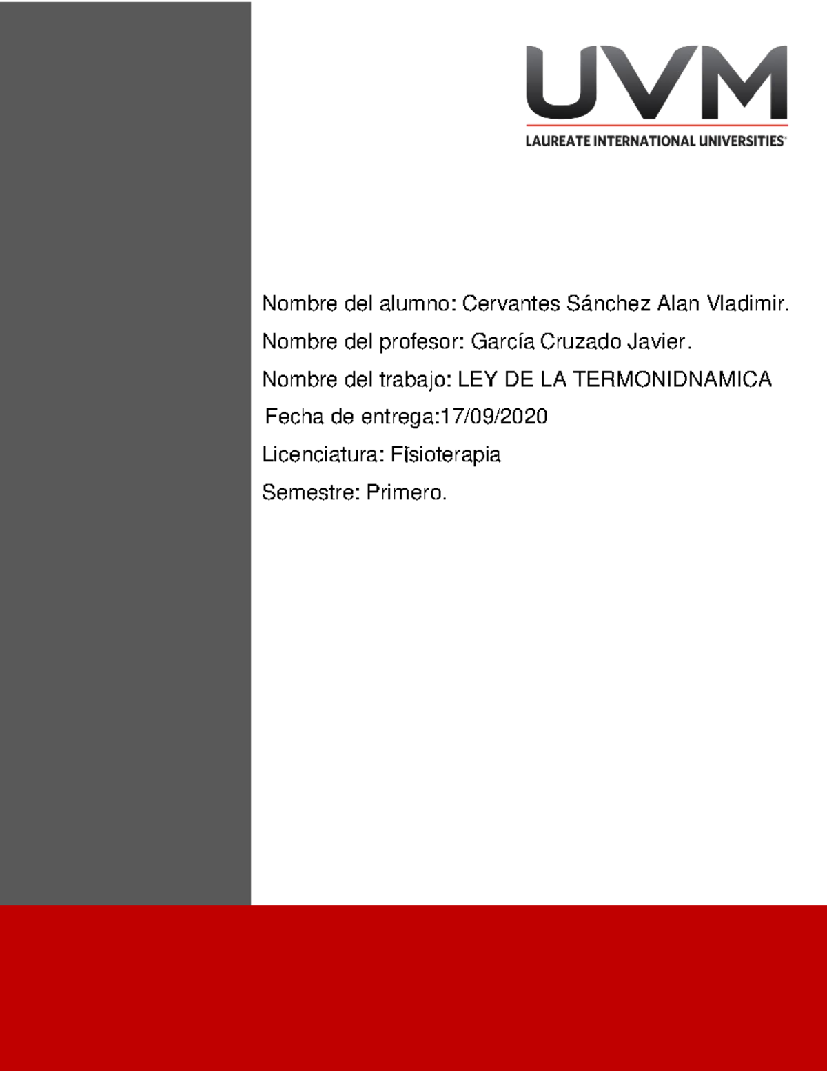 Leyes de la Termodinamica - hfghfh í Nombre del alumno: Cervantes ...