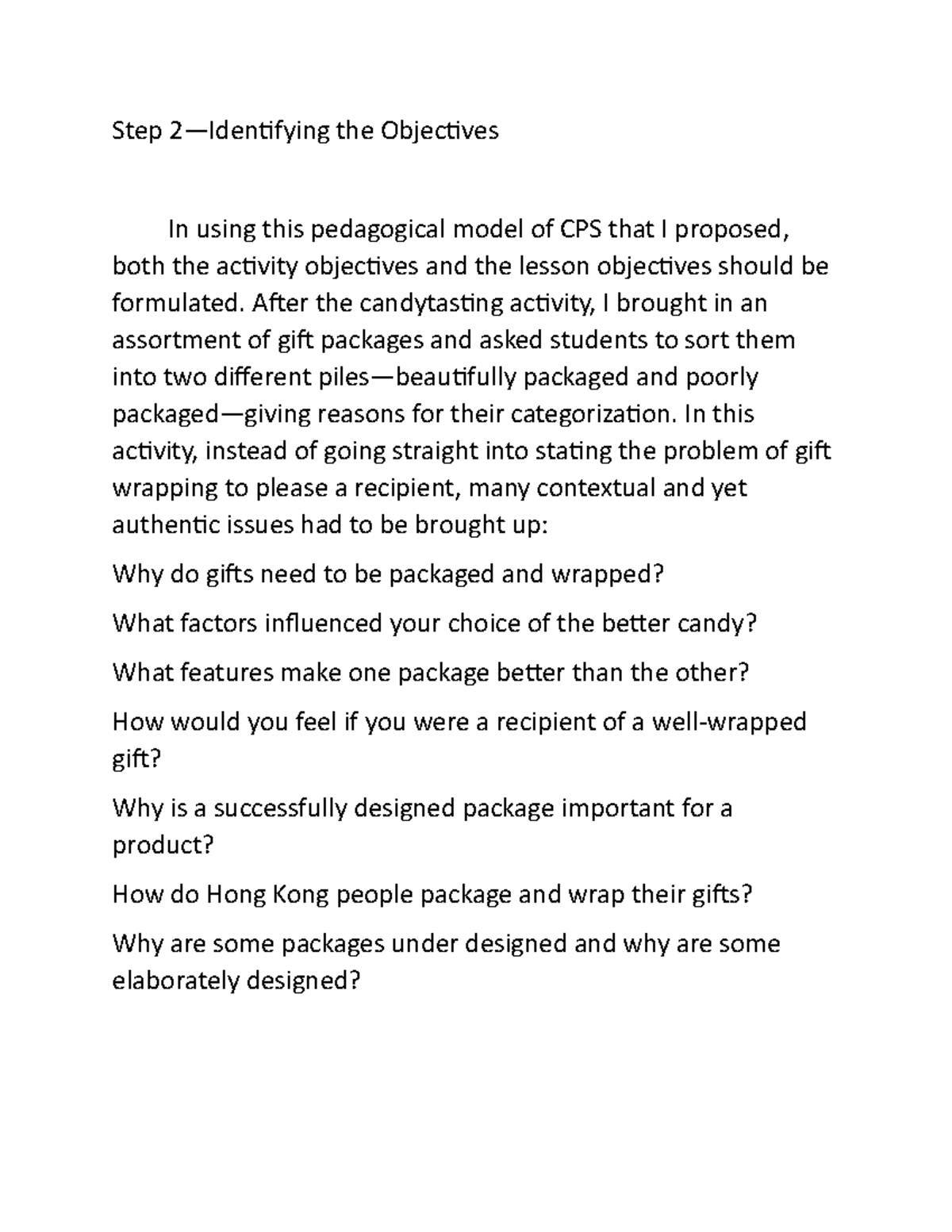 Step 2—Identifying the Objectives Step 3—Gathering Data - Step 2 ...