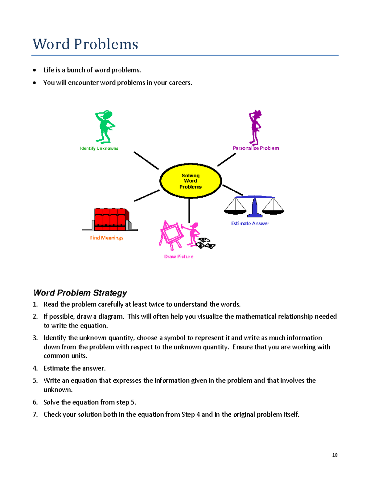 Math 1013 Word Problems Lecture - Word Problems Life is a bunch of word ...