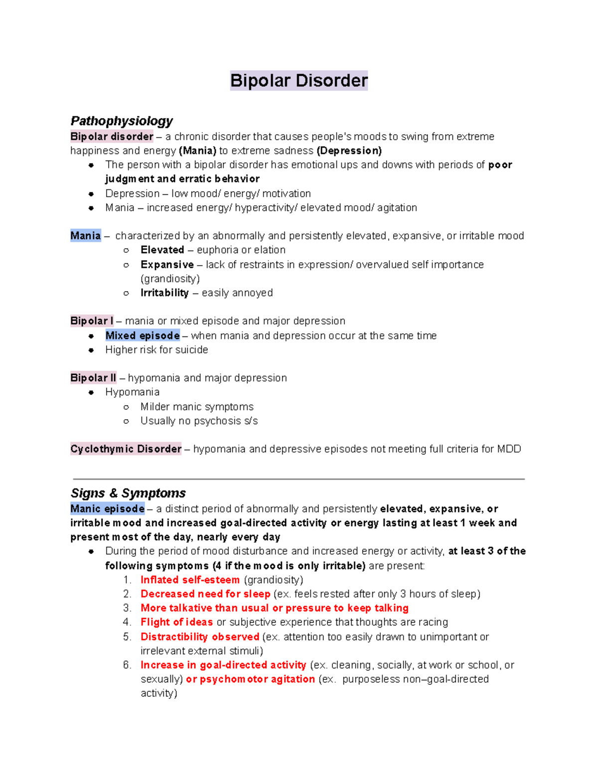 Bipolar Disorder - good - Bipolar Disorder Pathophysiology Bipolar ...