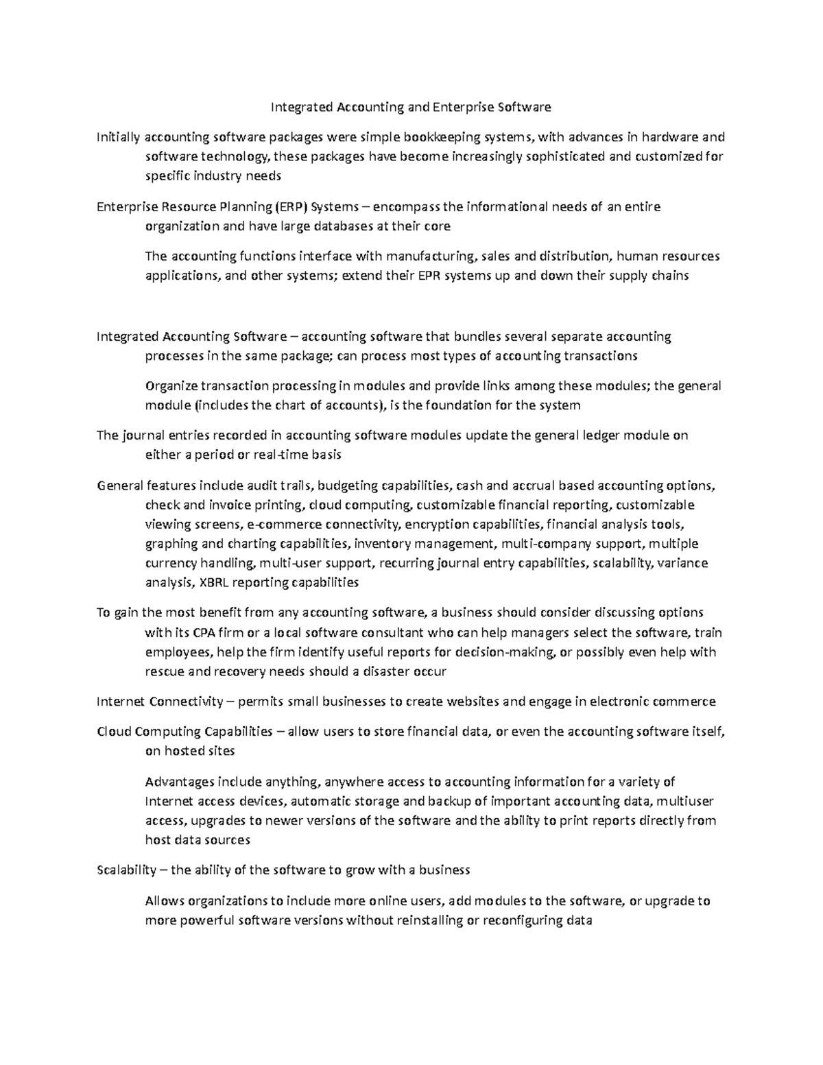 Chapter 12 Notes - Integrated Accounting and Enterprise Software ...