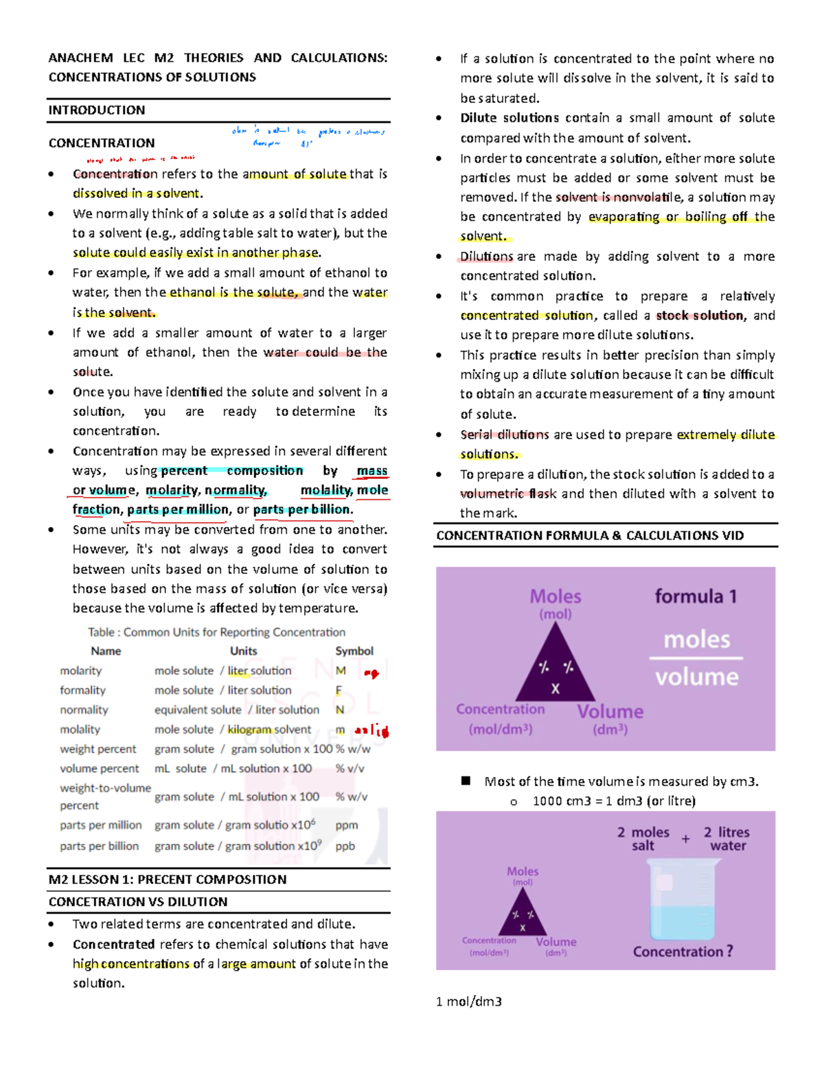Anachem LEC M2 - ANACHEM LEC M2 THEORIES AND CALCULATIONS ...
