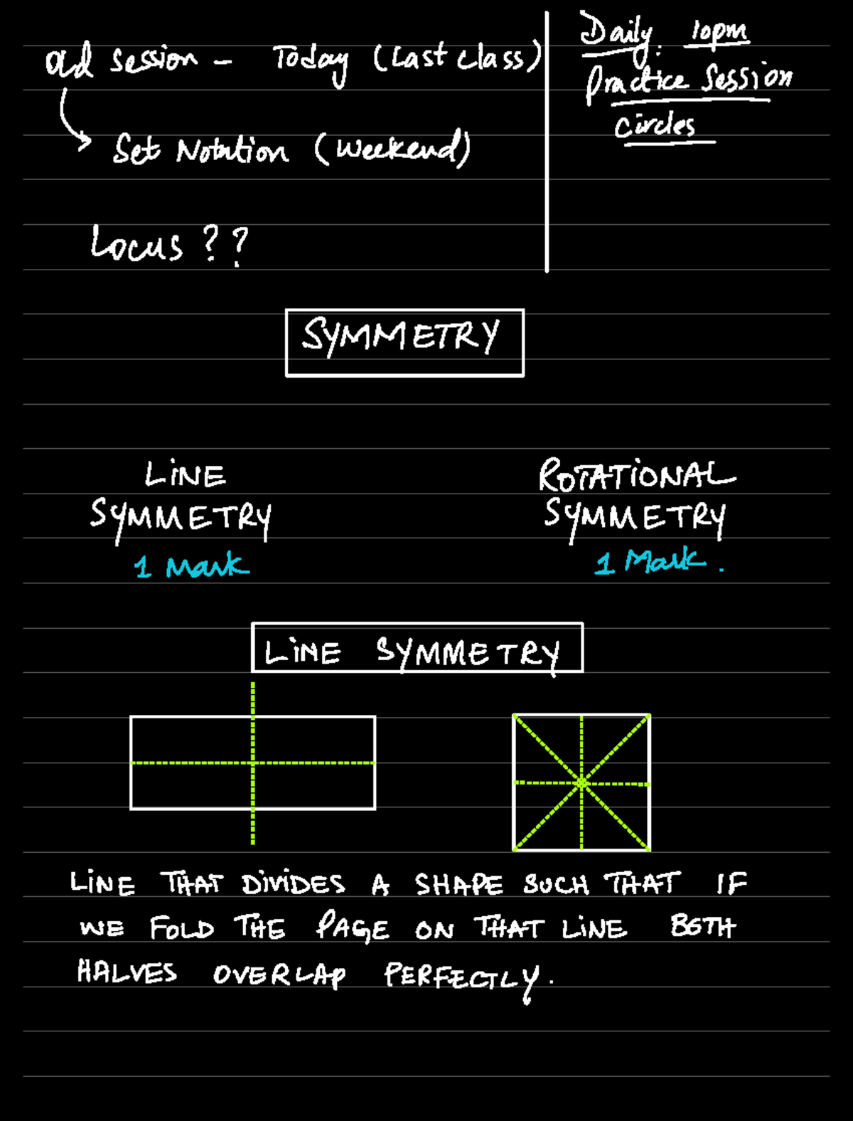 Copy of Symmetry - confidential data - Old session Today Last class ...