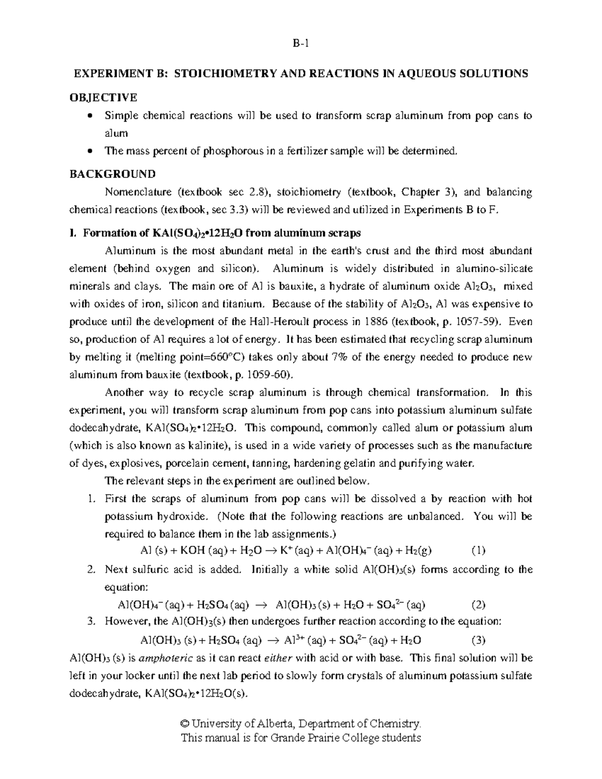 Chem 101 lab manual 2019 2020 GPRC version for 20-21 Expt B ...