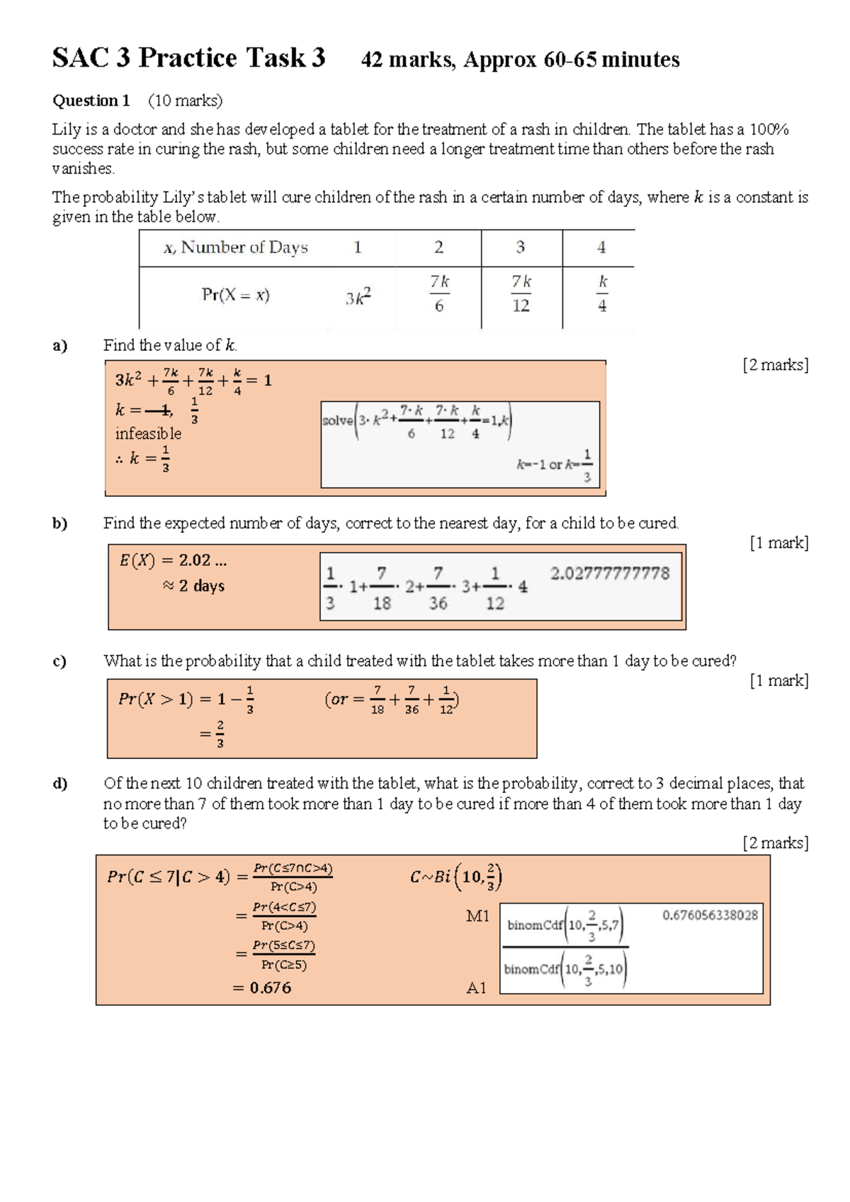 Methods Practice Task 3 Solutions - SAC 3 Practice Task 3 42 marks ...