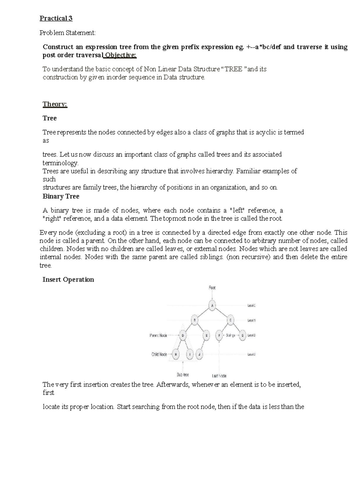 Ass 3 - pract - Practical 3 Problem Statement: Construct an expression ...