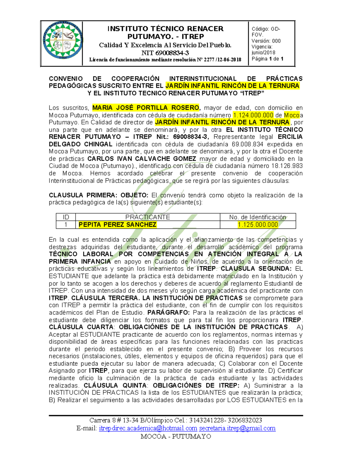 2. Convenio de Prácticas AIPI 2023 - INSTITUTO TÉCNICO RENACER PUTUMAYO ...