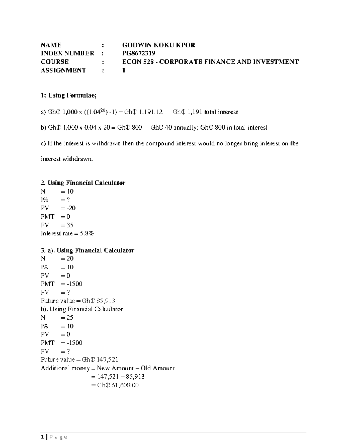 Assignment 1 - Godwin Koku Kpor - Warning: TT: undefined function: 32 ...
